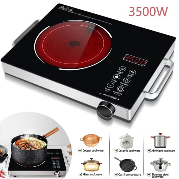Spalivivre 3500W Electric Ceramic Stove,Portable Cooktop,Infrared ...