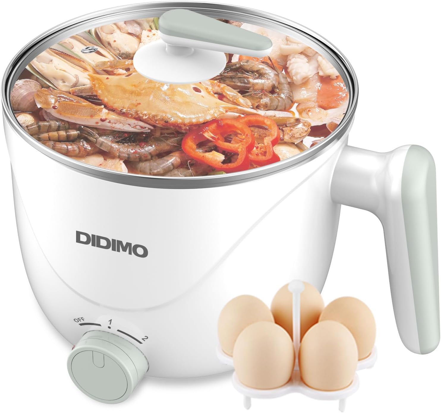 Electric Hot Pot, 1.5L Pink Portable Ramen Cooker with Over-Heating ...