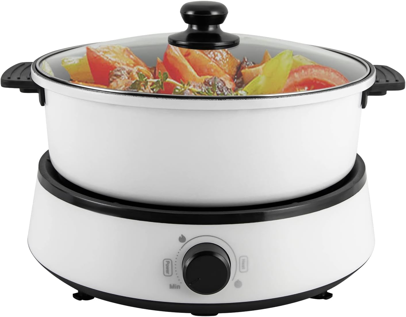 Electric Hot Pot with Induction Cooker, Non Stick Electric Skillet ...