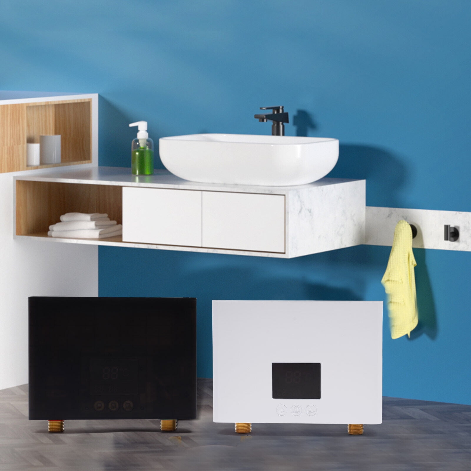 Electric Hot Tankless Water Heater Bathroom Shower Instant Boiler Home ...