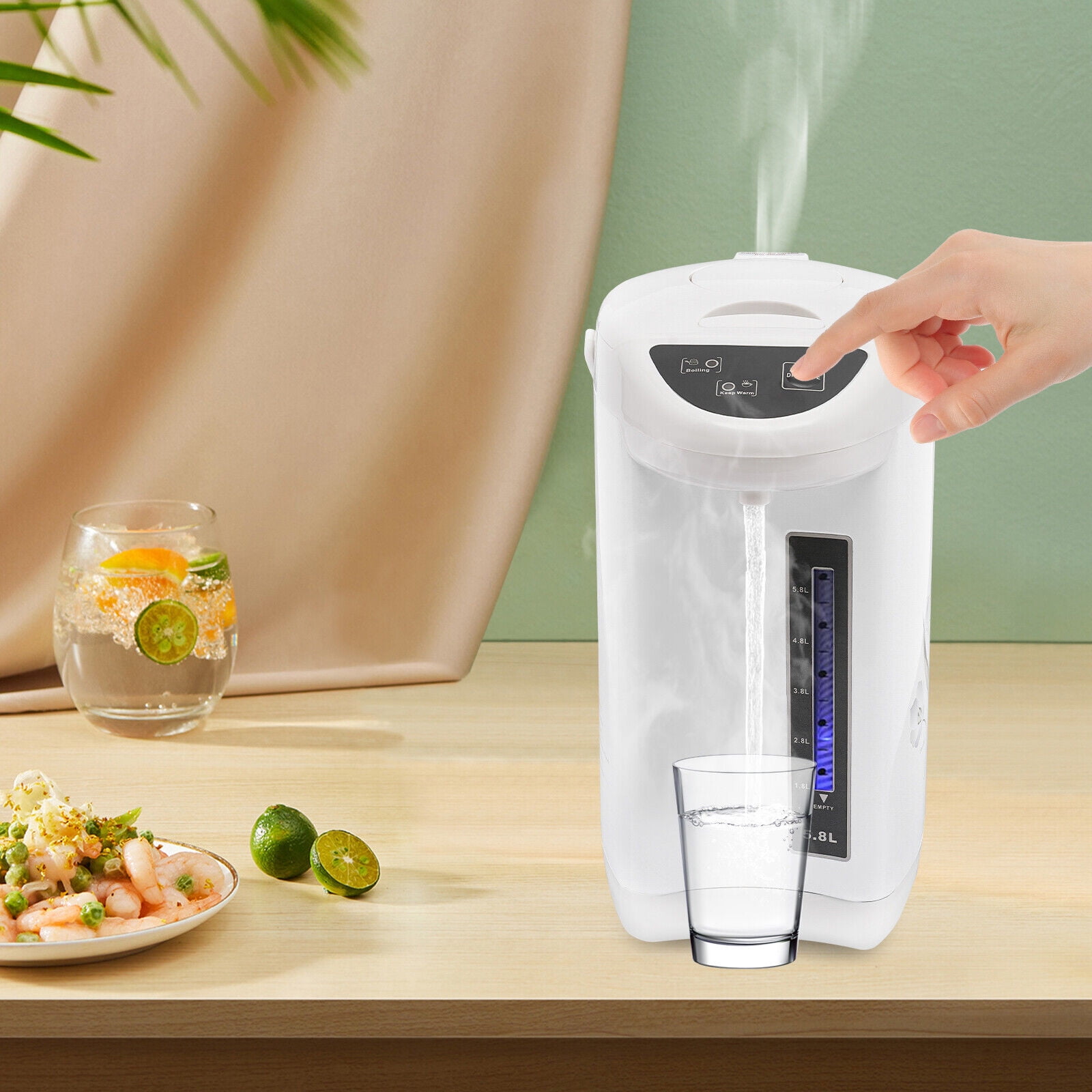 Electric Hot Water Pot Urn, Water Boiler & Warmer 4 Liter, Hot Water ...