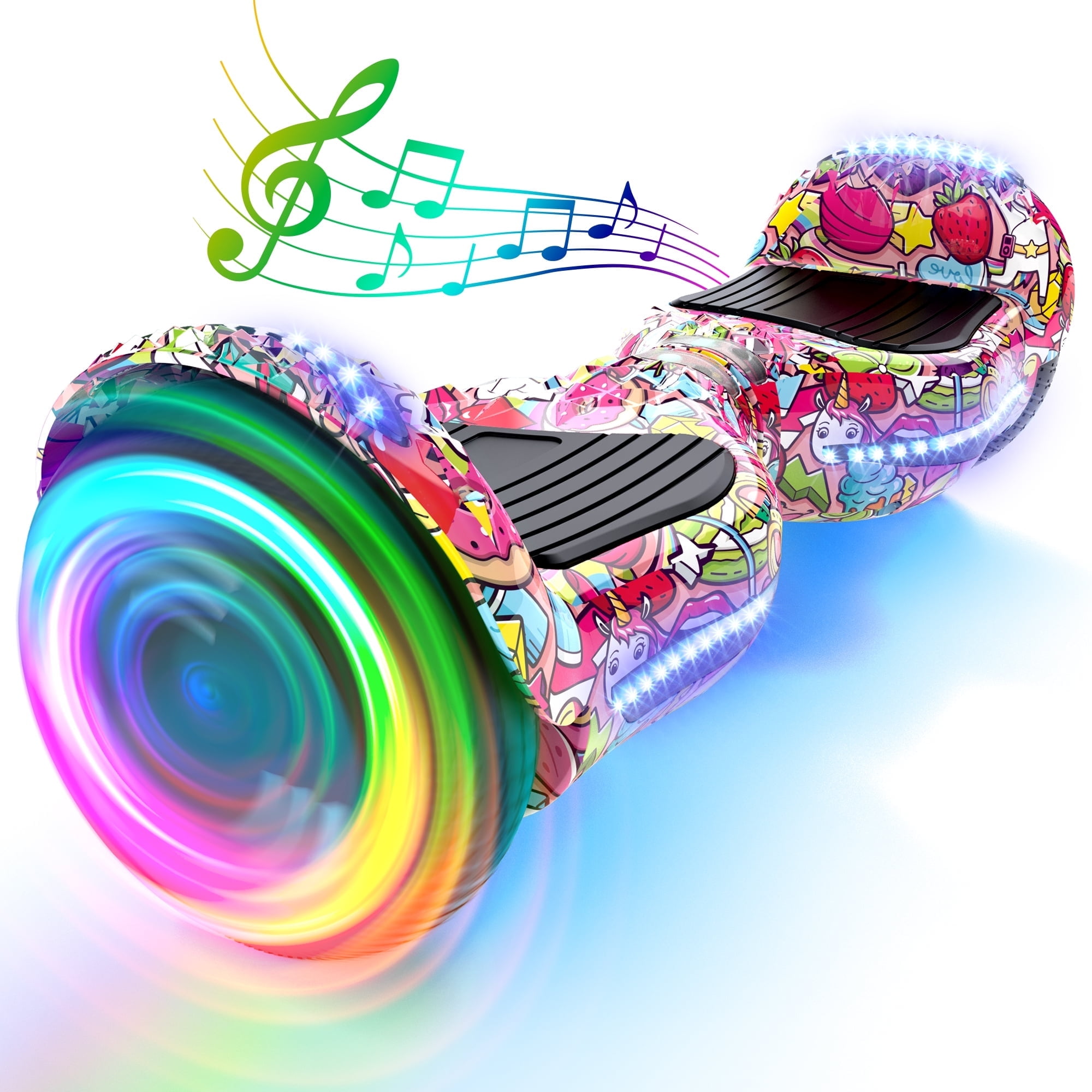 Mosta Electric Hoverboard with New Version Bluetooth Hover Board, Chrome and Design Color Self ...