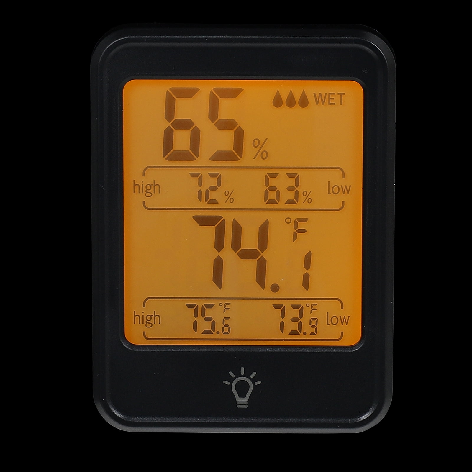 Electric Humidity Thermometer Magnetic Hygrometer Screen Touch ...