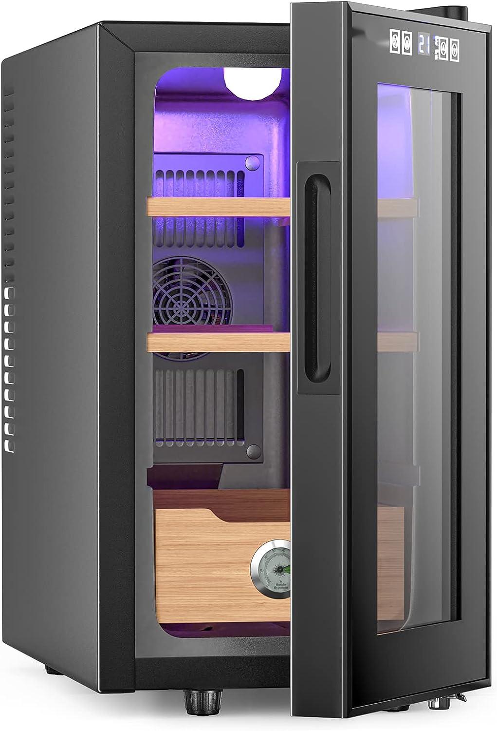 Electric Humidor for 100-150 Cigars, Adjustable Cooling Temperature ...