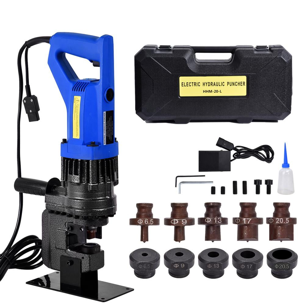 TOHU Electric Hydraulic Hole Punch, Portable Punching Tool with 5 Dies ...