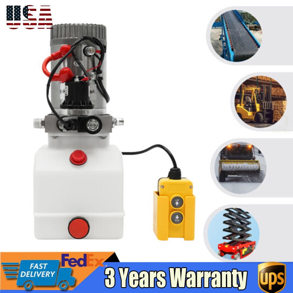 Electric Hydraulic Pump 12V, Compact Power Unit with Remote Control ...