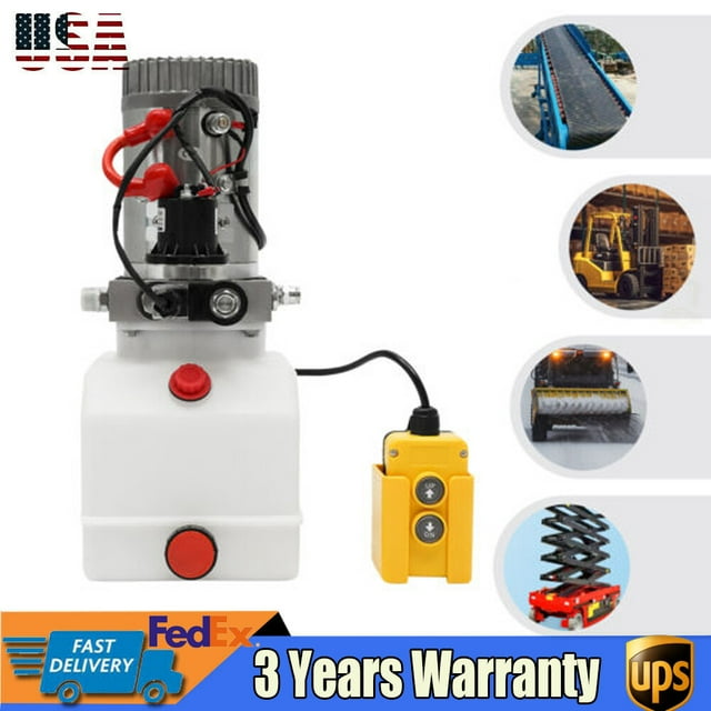 Electric Hydraulic Pump 12V, Compact Power Unit with Remote Control ...