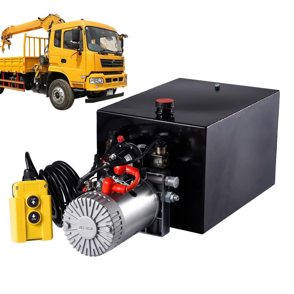 Electric Hydraulic Pump 12V DC Double Action Powering Unit Lift Dump ...