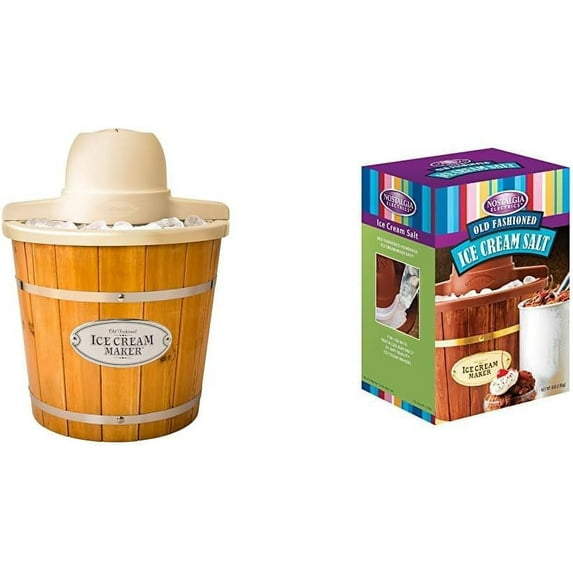 Electric Ice Cream Maker + Ice Cream Rock Salt - Walmart.com
