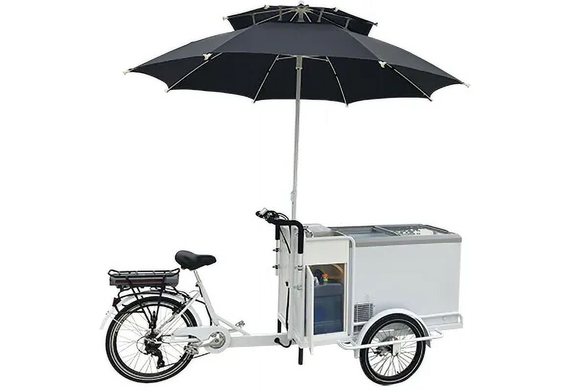 Electric Ice Cream Tricycle | Mobile Vending Trike with 550W Motor ...