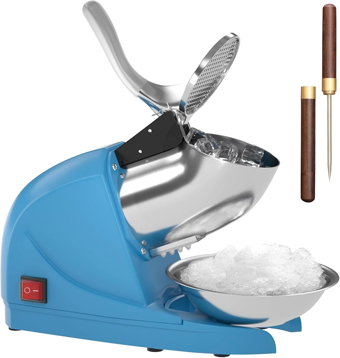 Electric Ice Crushers Machine Ice Snow Cone Maker Professional Double ...