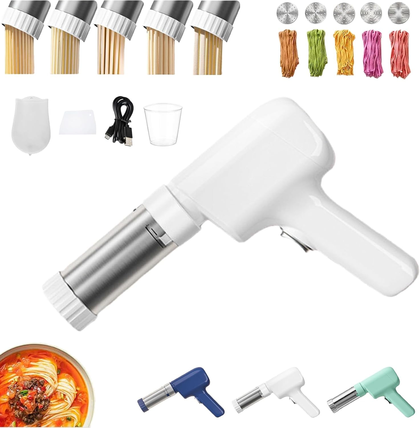 Electric Idiyappam Maker, 2025 New Handheld Electric Idiyappam Pasta ...