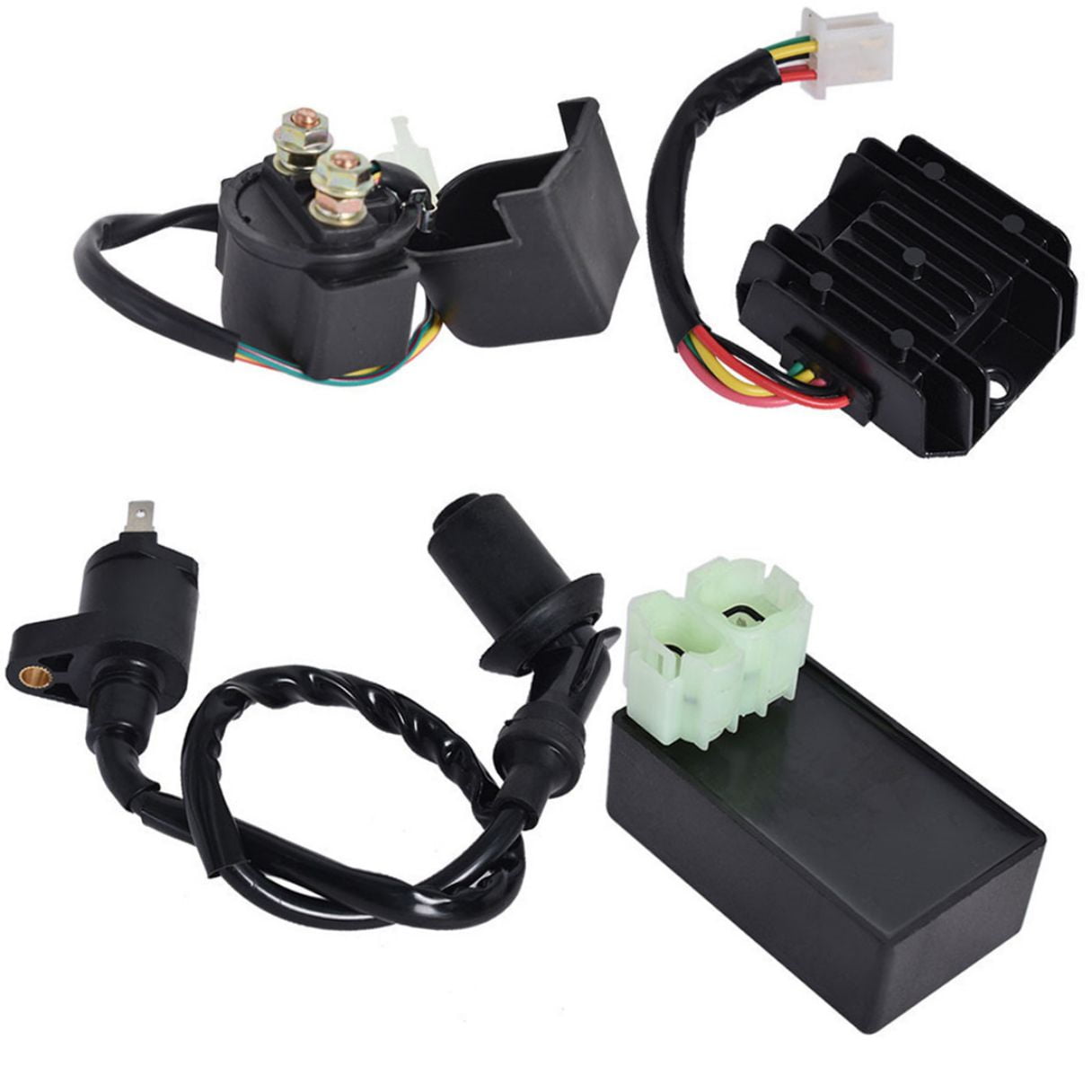Electric Ignition Coil CDI Relay Regulator Fit for 125CC 150CC GY6 engine ATV Go Kart Scooter ...