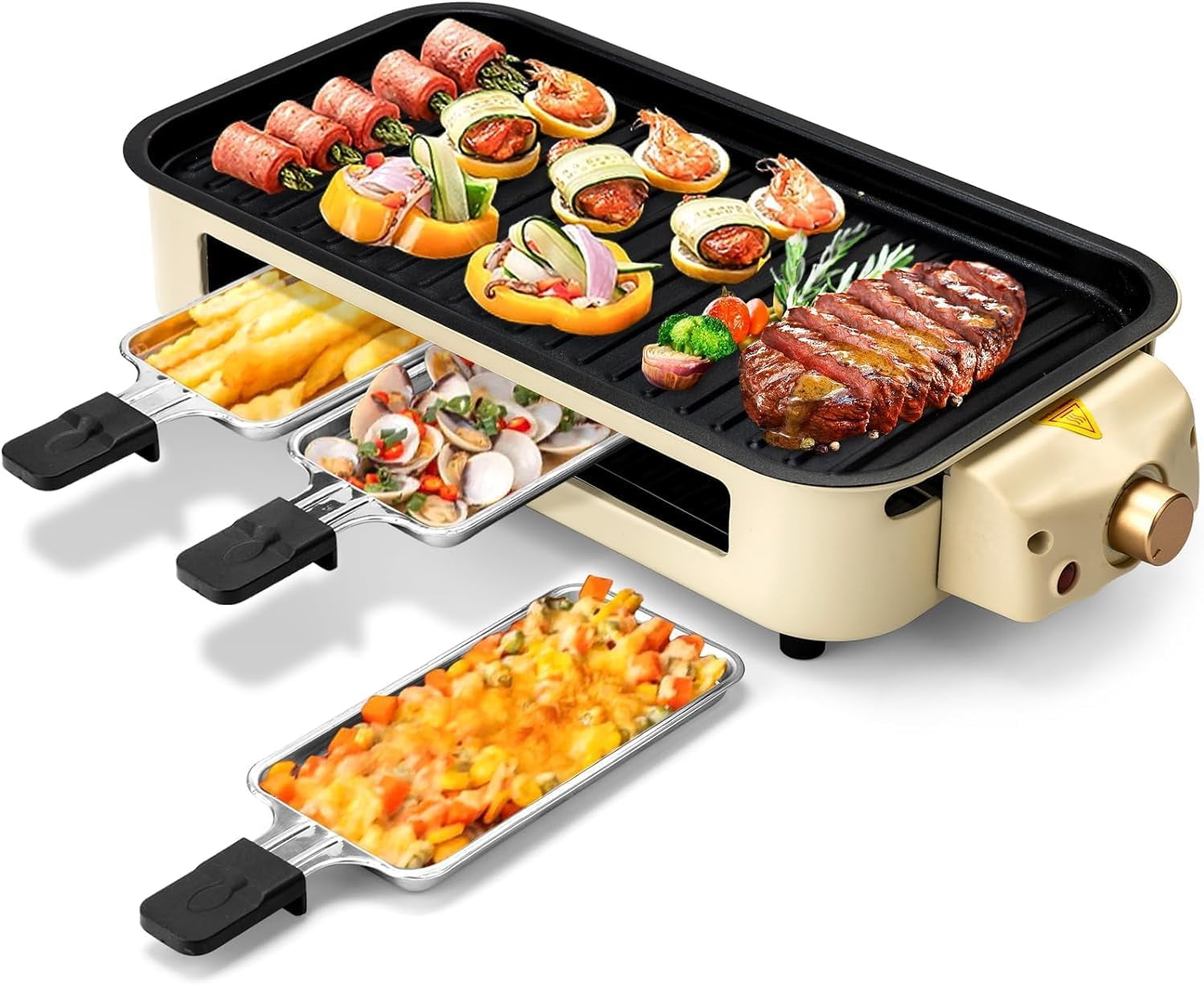 Electric Indoor Grill,2 in 1 Indoor Grills for Kitchen with Grill Net ...