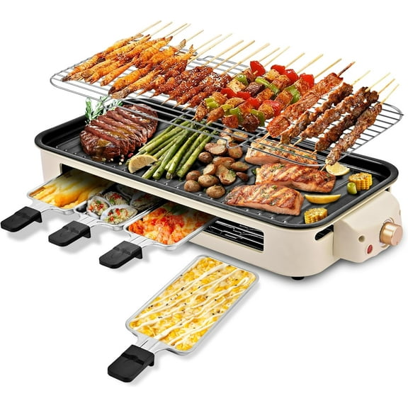 Power XL Elite Plus Indoor Grill, Non-Stick, Black, Removable Plates ...
