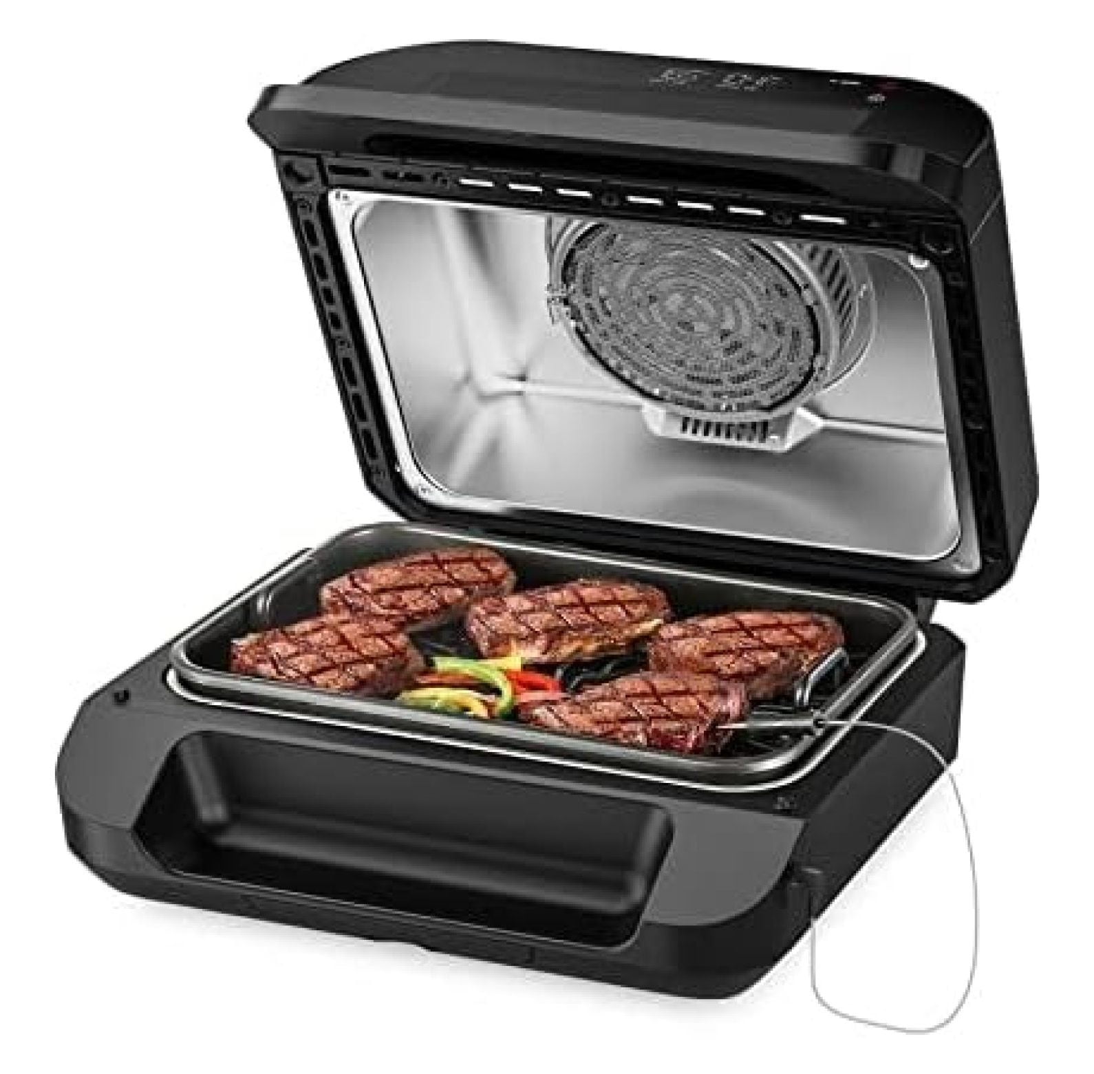 Electric Indoor Grill Air Fryer Combo, Smokeless 11 QT 7-in-1 with ...