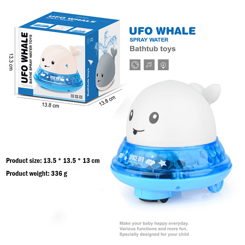 Electric Induction Spraying Whale: Kids' Bath Toy with Lights and Music ...