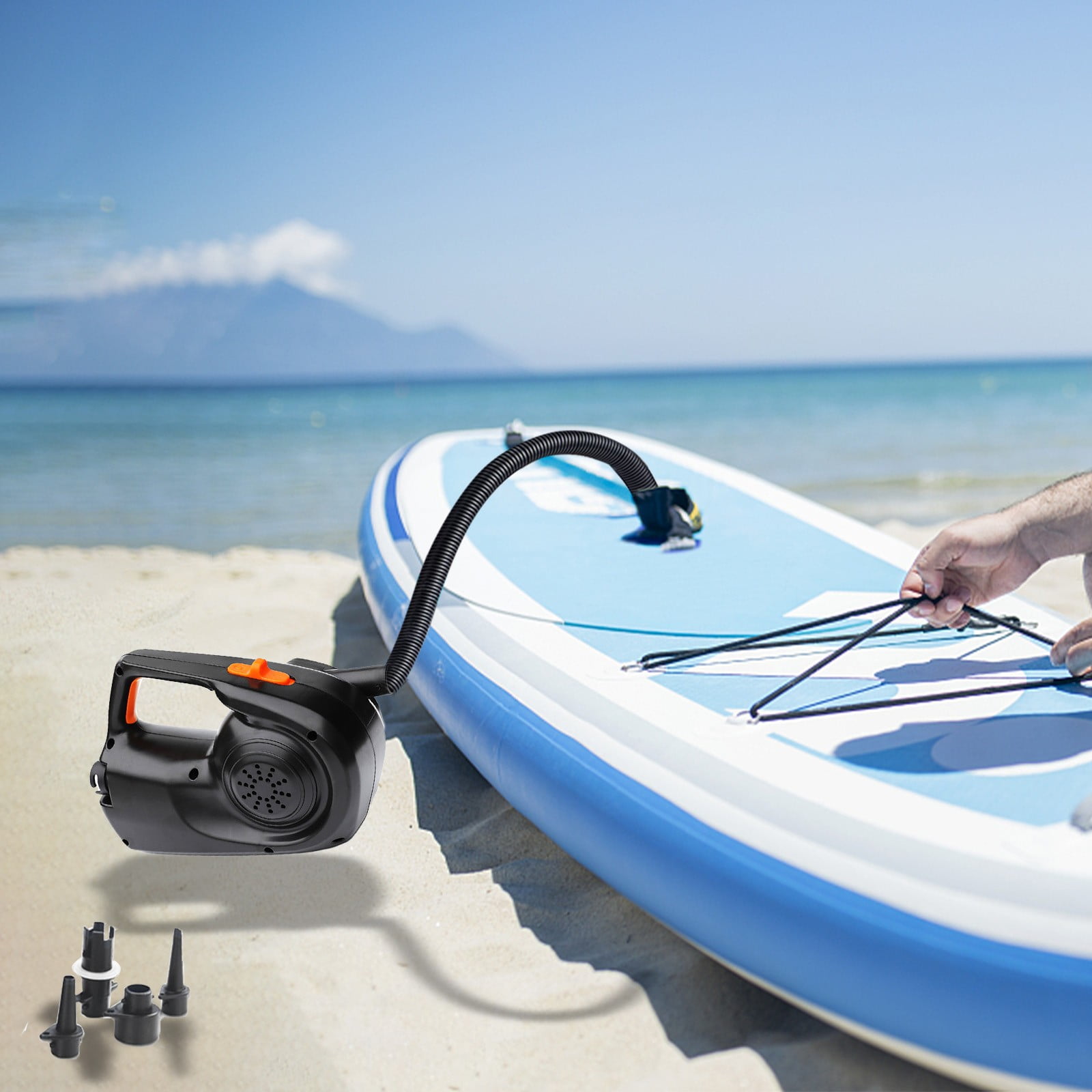 Electric Inflation Pump,Portable Rechargeable Air Pump with Inflate and ...