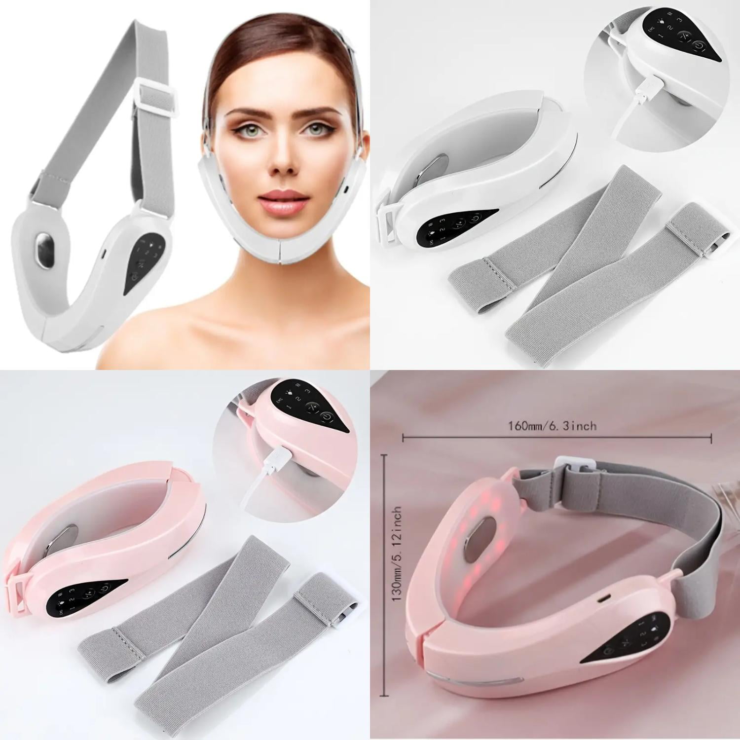 Electric Intelligent V- Face Shaping Massager Double Chin Reducer Face ...
