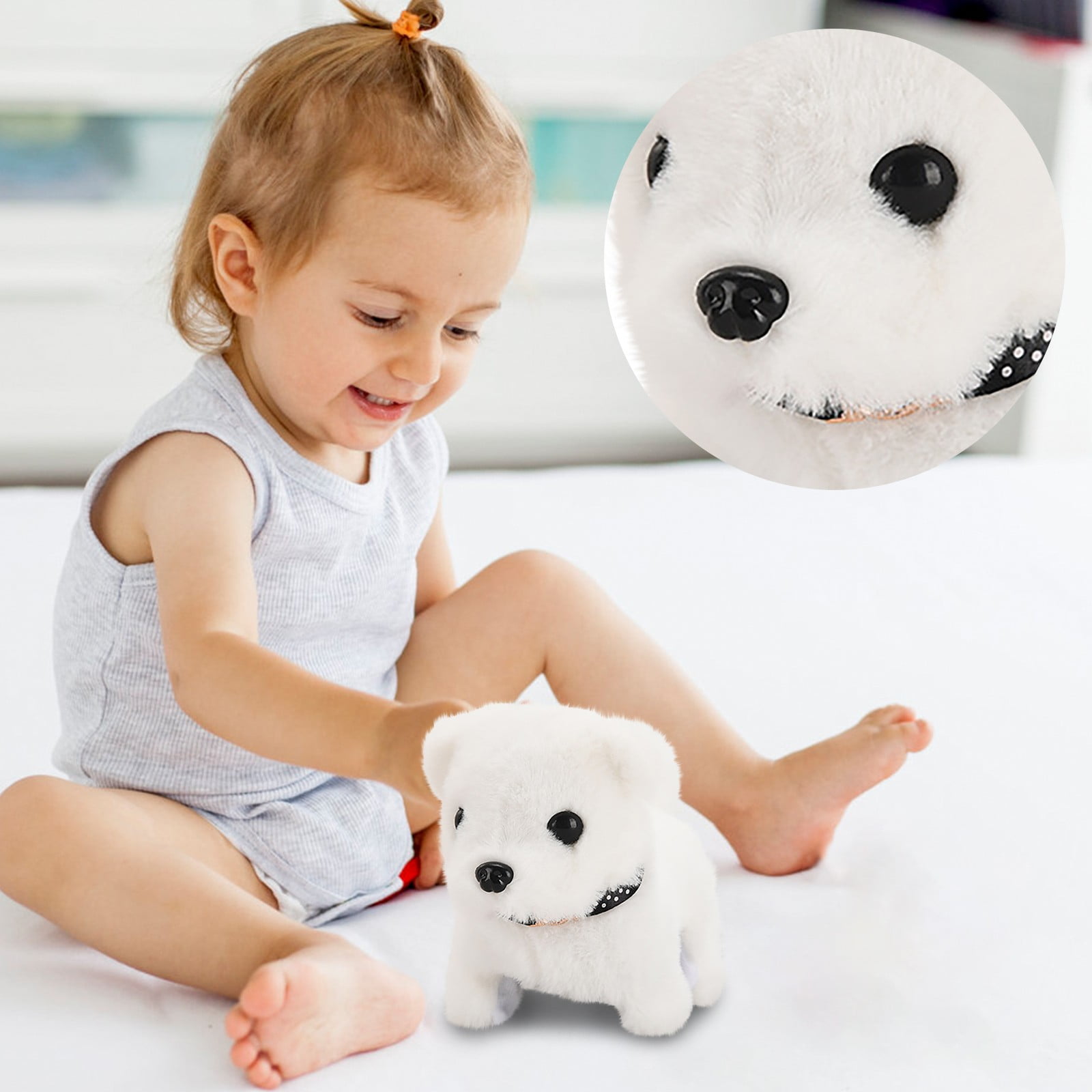 Electric Interactive Walking Plush Puppy Toy, Lifelike Moving Realistic ...
