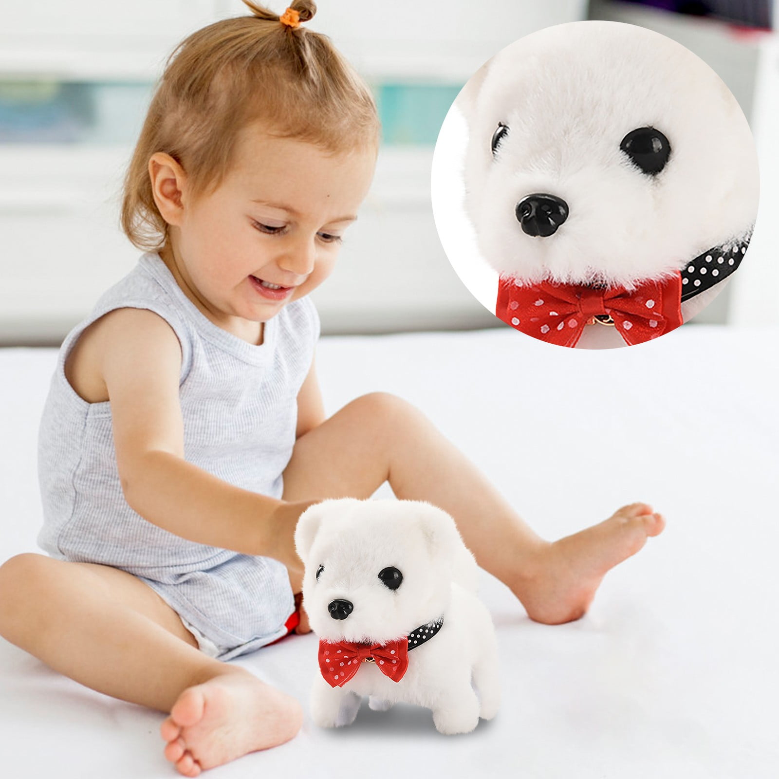 Electric Interactive Walking Plush Puppy Toy, Lifelike Moving Realistic ...