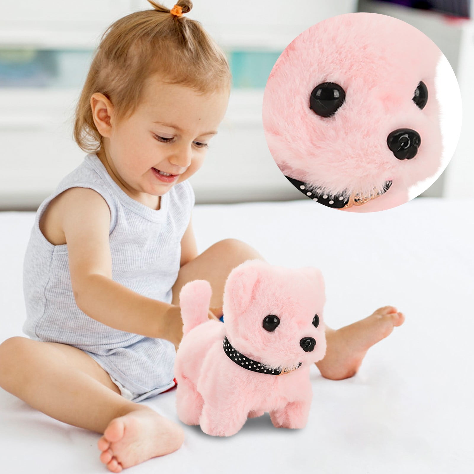 Electric Interactive Walking Plush Puppy Toy, Lifelike Moving Realistic ...