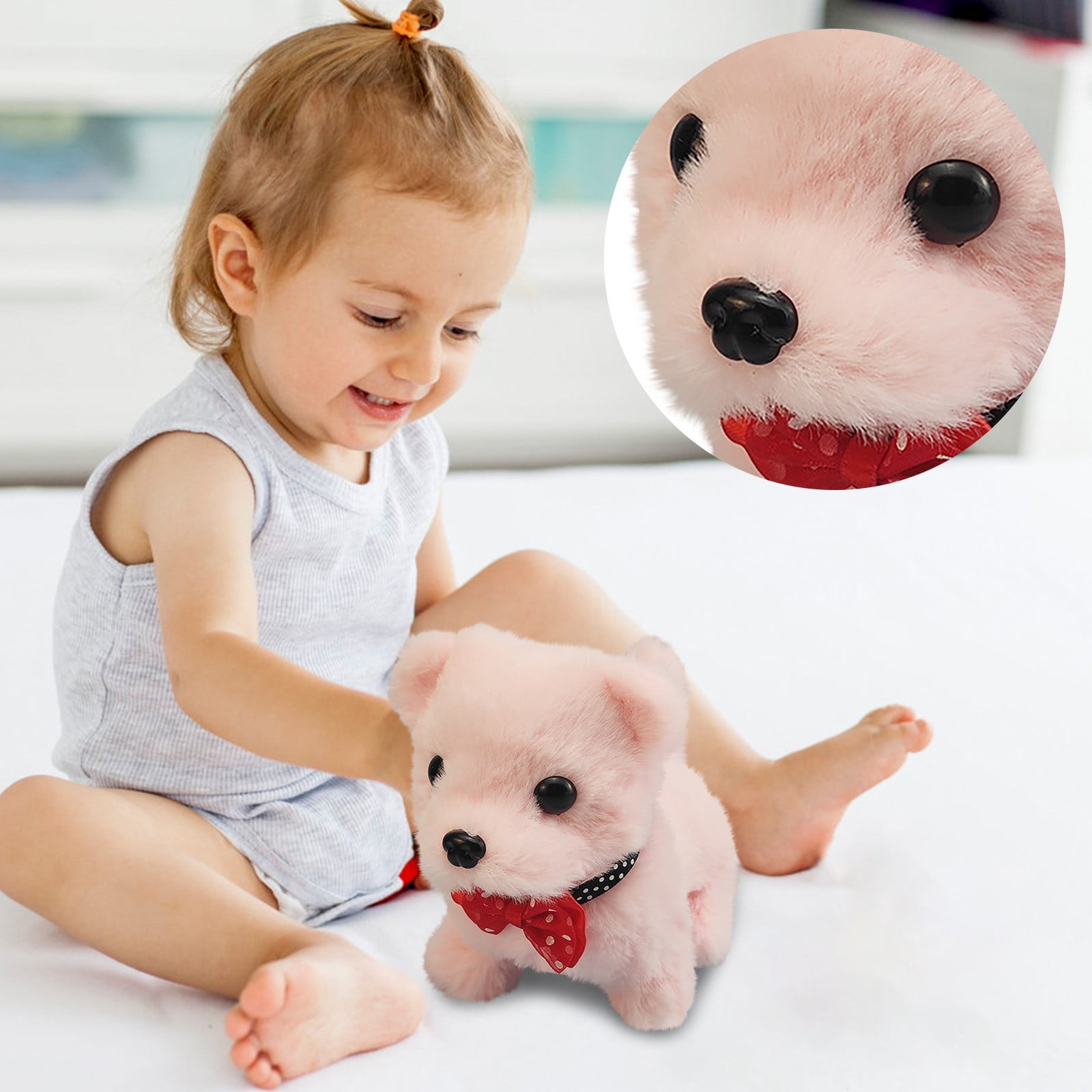 Electric Interactive Walking Plush Puppy Toy, Lifelike Moving Realistic ...