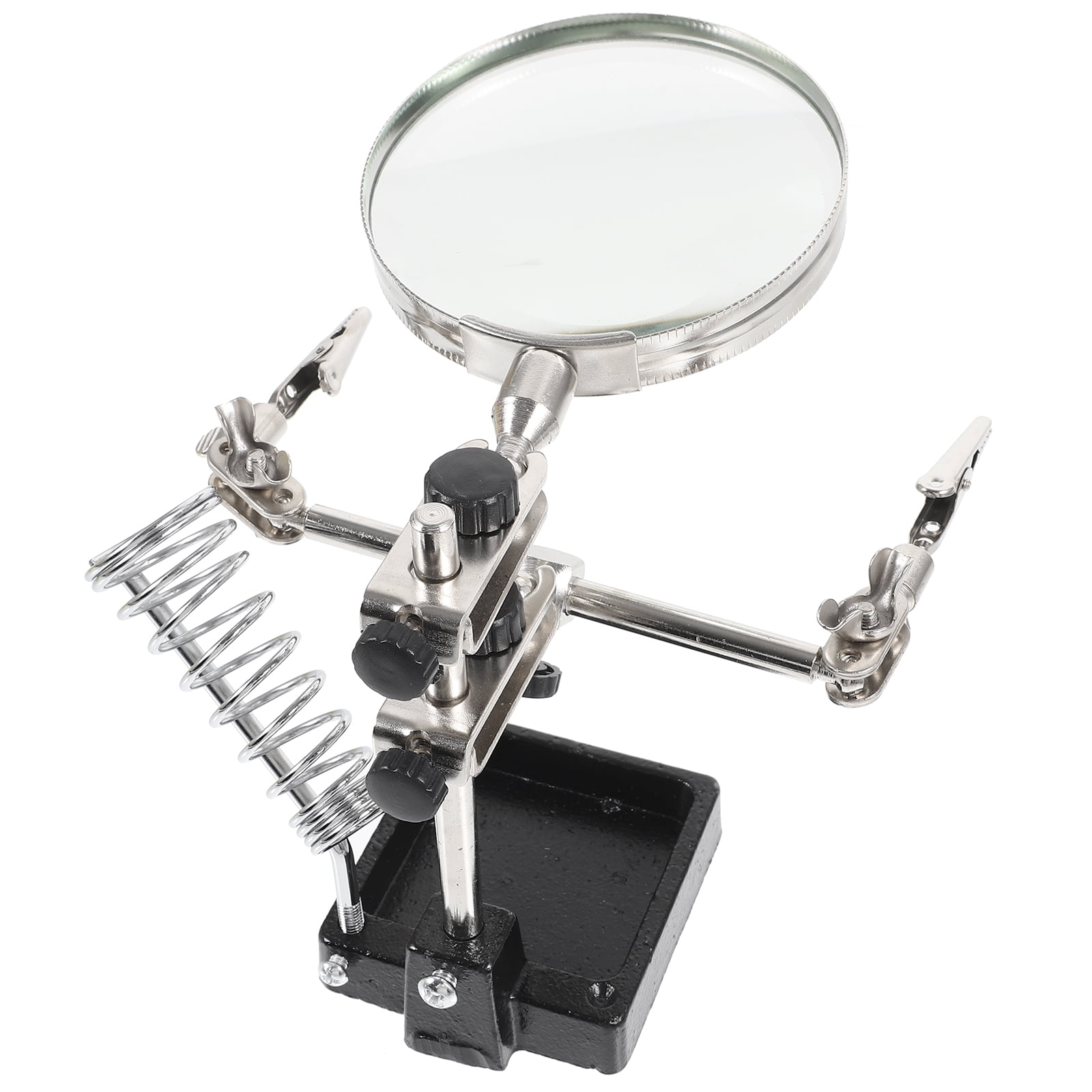 Electric Iron Auxiliary Clamp Magnifying Glasses Stand for Soldering ...