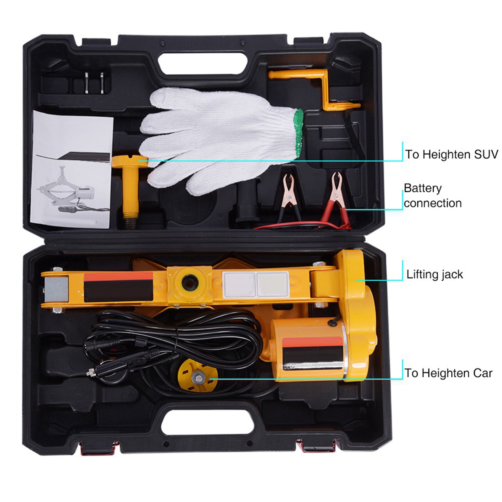 Electric Jack, Electric Scissor Jack 3 Ton 6600 Lbs 12V DC Lifting Jack ...