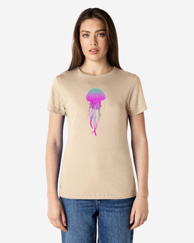 Electric Jellyfish Neon Ocean Sea Creature Sci-Fi Glow T-Shirt, for men & women, up to size 5XL ...
