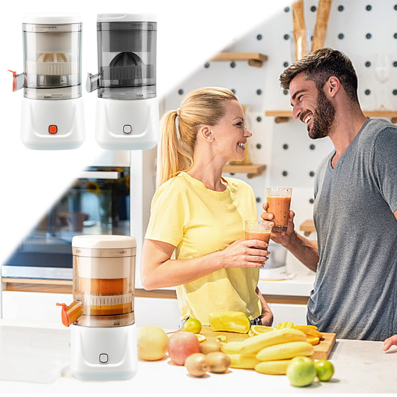 Electric Juicer, 0.3l Capacity Portable Citrus Juicer, High Torque ...