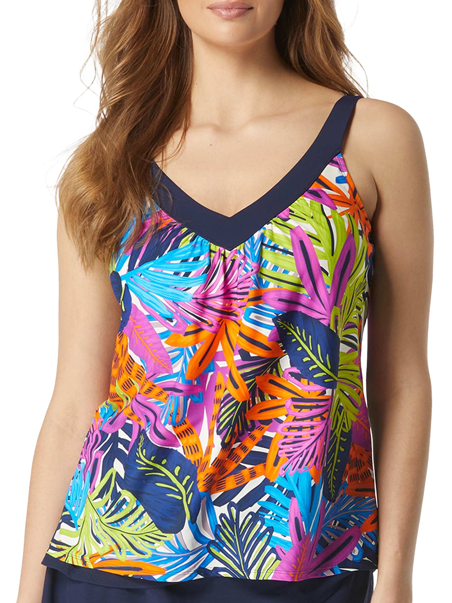 Coco Reef MULTI Electric Jungle Core Underwire Tankini Swim Top, US 36C ...