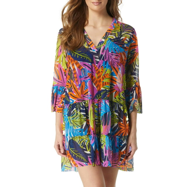 Electric Jungle Enchant Cover-Up Dress Swimsuit - Walmart.com