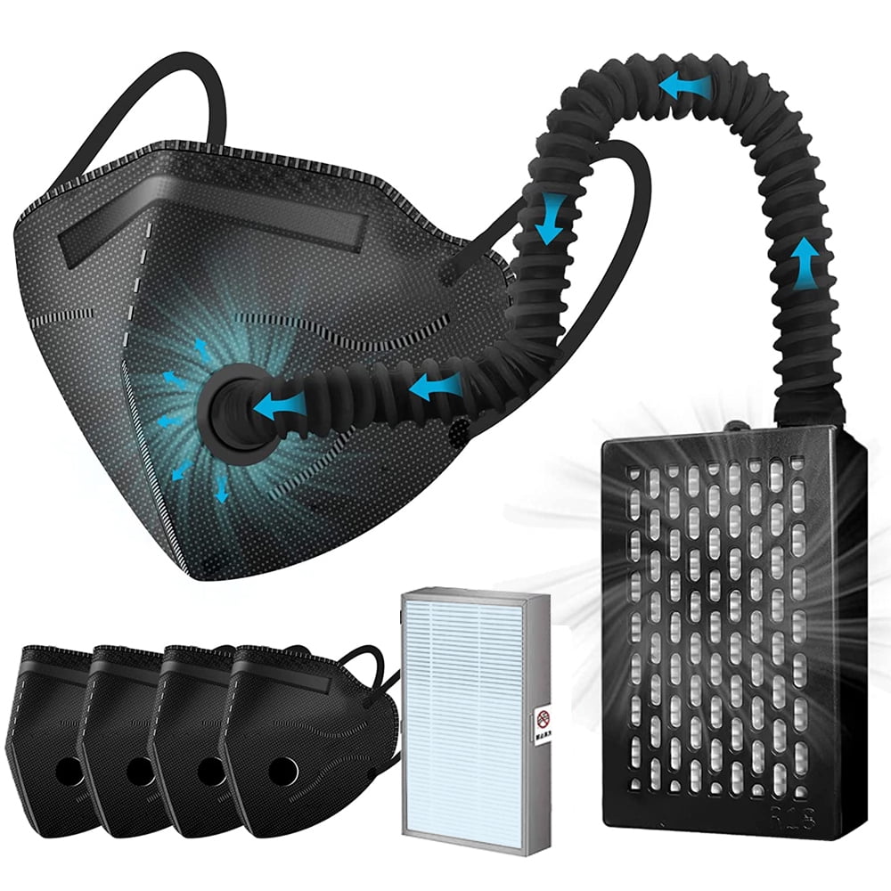 Electric KN95 Mask with Fan - Air Purifying Respirator, Replaceable ...
