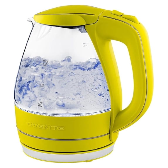 Electric Kettle 1.5L Glass Water Boiler - Fast Heating for Tea & Coffee ...