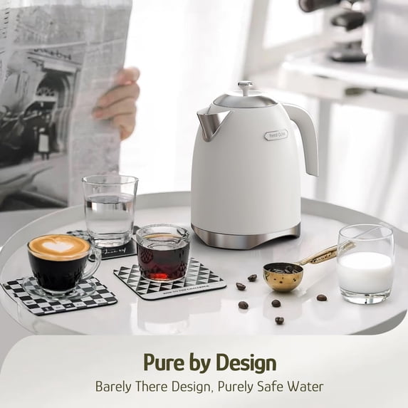 Electric Kettle - 1.7 Liters (57oz) Stainless Steel Water Kettle, BPA ...