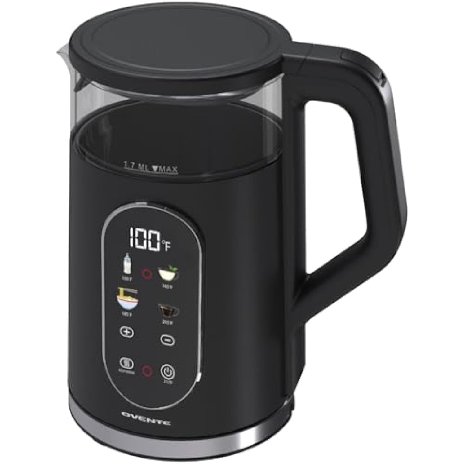 Electric Kettle 1500W Fast Boiling Water Heater with 1.7L Double Wall ...
