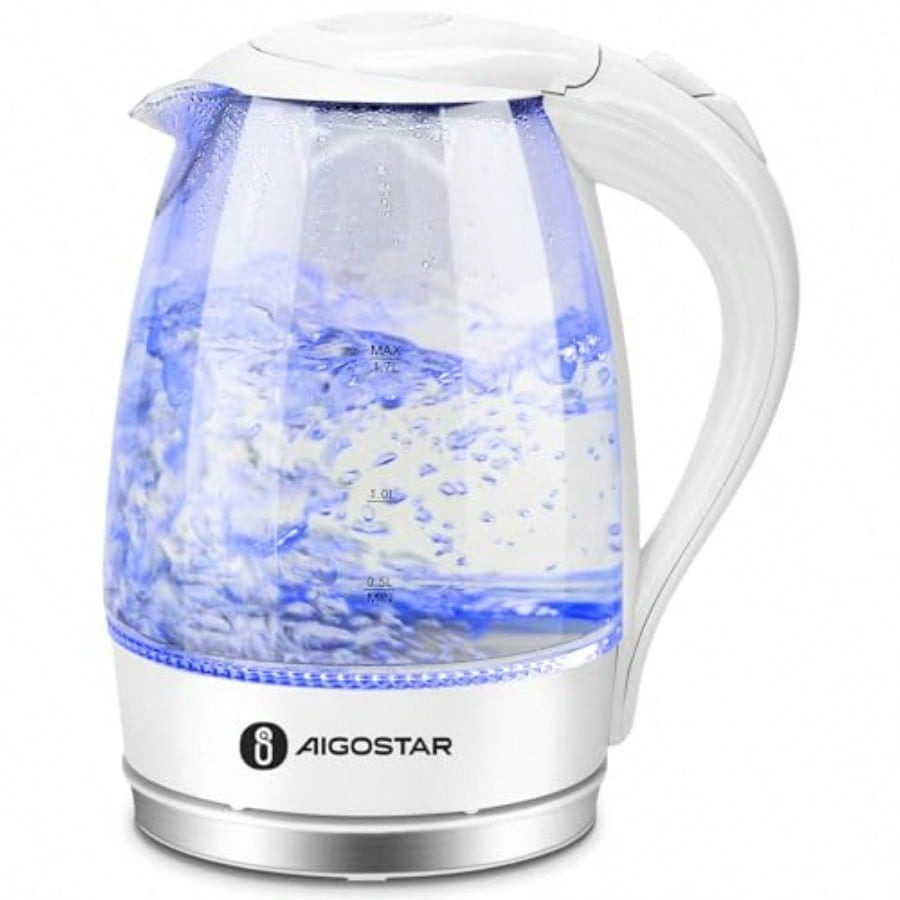 Electric Kettle 1500W Glass Electric Tea Kettle Rapid Heating ...