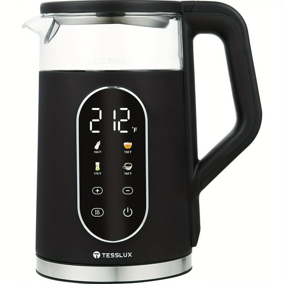 Electric Kettle, BPA-Free Glass Boiling Tea Maker With Temperature ...