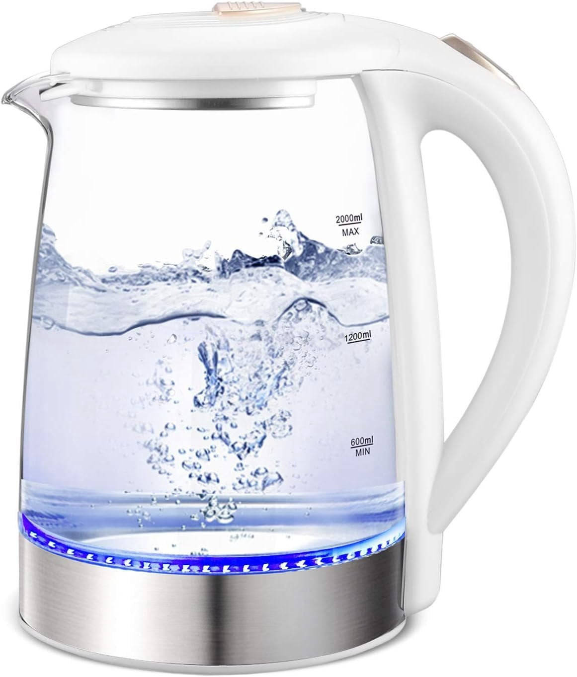 Electric Kettle Glass Electric Tea Kettle, 2L BPA-Free Hot Water kettle ...