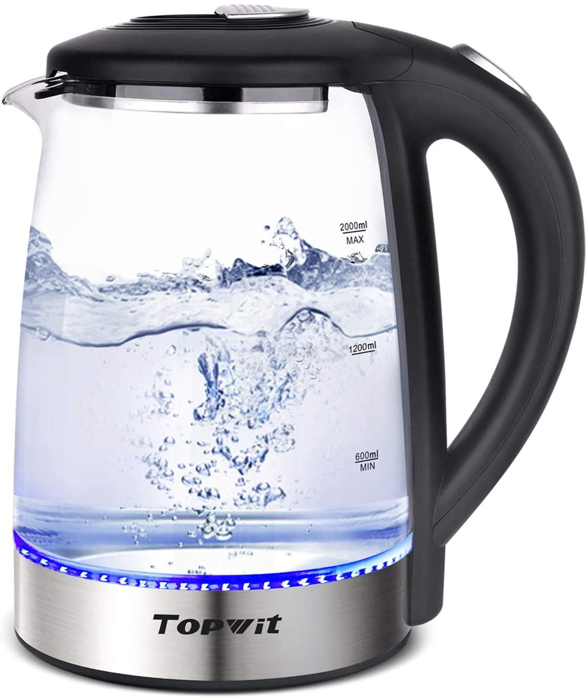 Electric Kettle Glass Hot Water Kettle, 2.0L Water Warmer, BPA-Free ...