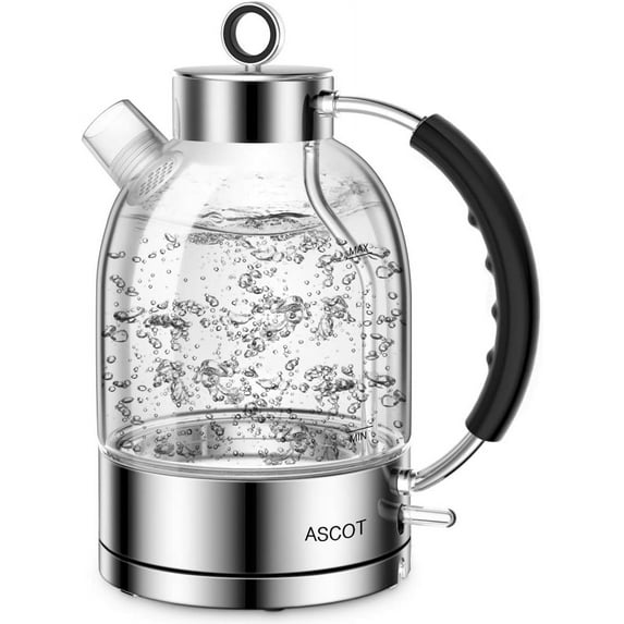 Electric Kettle, Glass Tea Kettle Gifts for Men/Women/Family 1.6L 1500W ...
