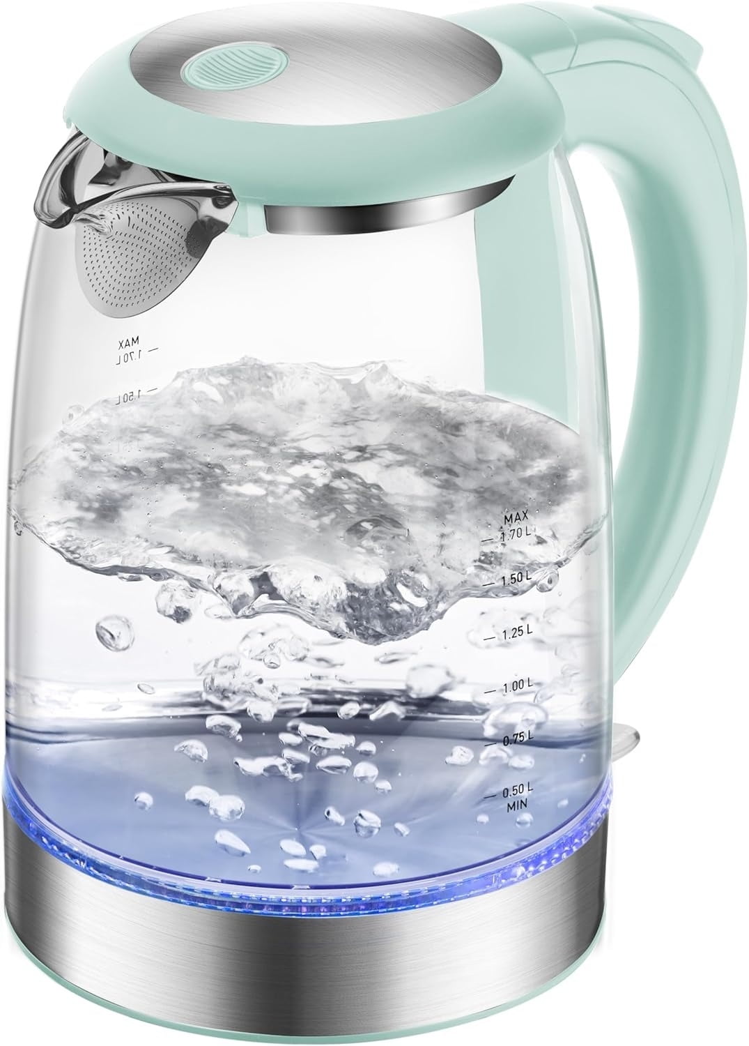 Electric Kettle, No Plastic Filter & Spout, 1.8Qt Tea Kettle & Hot ...