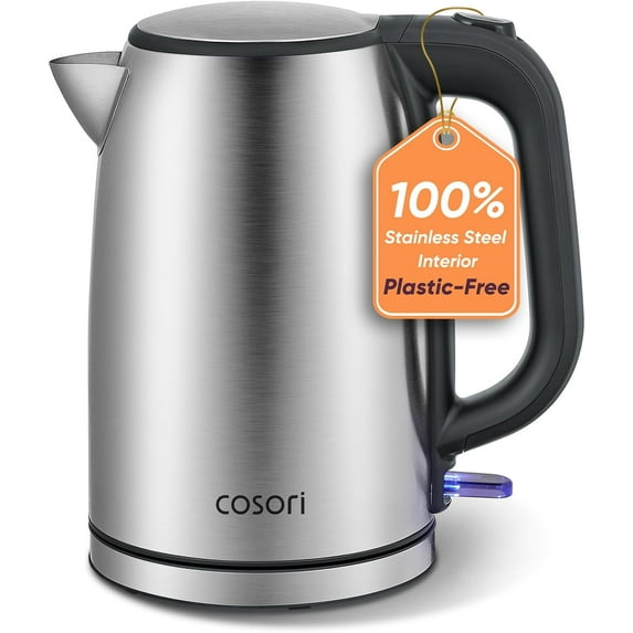Electric Kettle, Stainless Steel Tea Kettle, Plastic-free Inner Lid ...