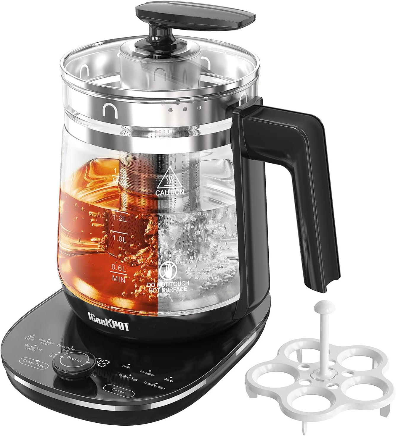 Electric Kettle With Tea Infuser and Temperature Control - 1.5L ...