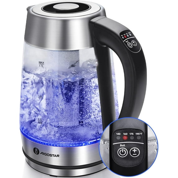 Electric Kettle, Tea Kettle with Temperature Control and Infuser, 1500W ...