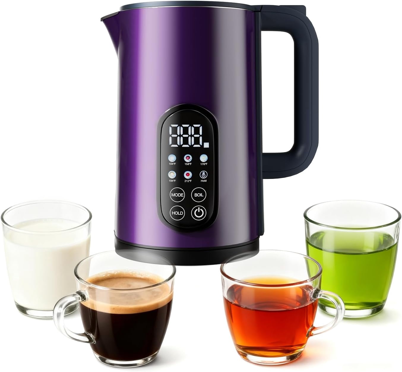 Electric Kettle with Temperature Control, 1.7L Stainless Steel Hot ...