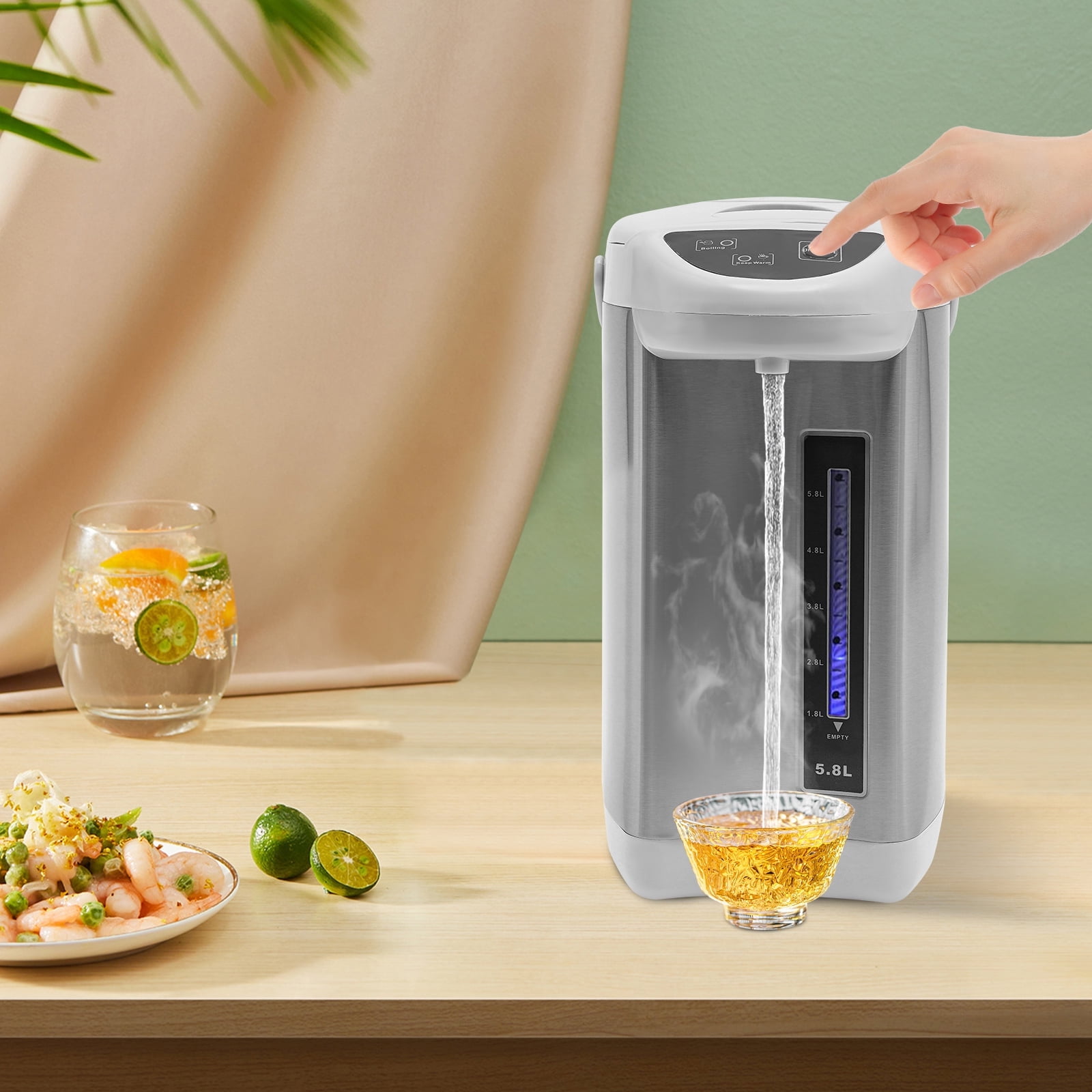Electric Kettle Water Boiler & Warmer Portable 3-layer Insulation Anti ...