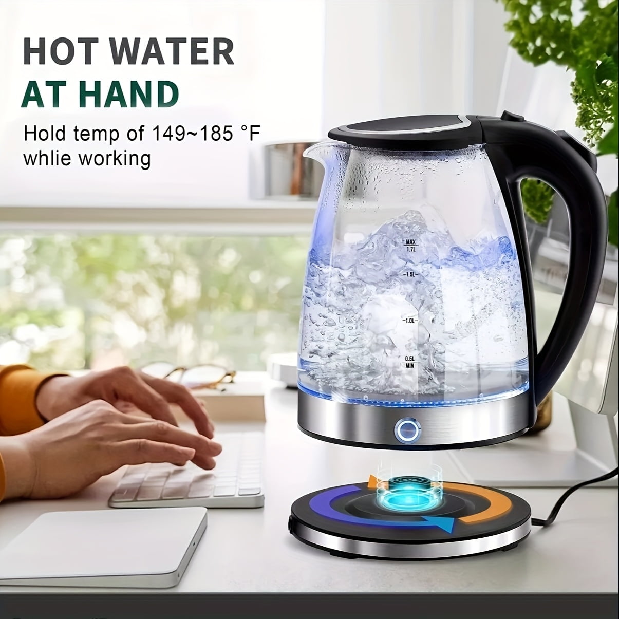 Electric Kettle With Keep Warm - 57.48oz Glass Water Boiler With Wide ...
