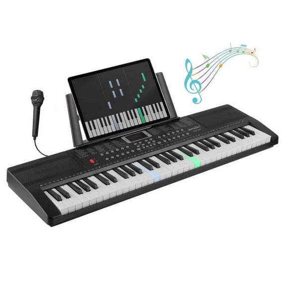 Electric Keyboard Set with Microphone and Built In Speakers- Portable ...